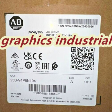 New Ab 25B-V4P8N104 Powerflex 525 Ac Drive 0.75Kw 1Hp 25Bv4P8N104 - SPW ...