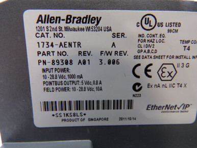 Allen Bradley 1734-Aentr Series A Plc Module - SPW Industrial