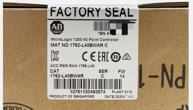 New Factory Sealed Ab 1762-L40Bwar/C Micrologix 1200 40 Point ...