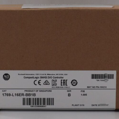 Allen-Bradley 1769-L16Er-Bb1B Compactlogix 384Kb Controller New - SPW ...