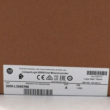 Allen-Bradley 5069-L306Erm /A Compactlogix 600Kb Enet Motion Controller ...