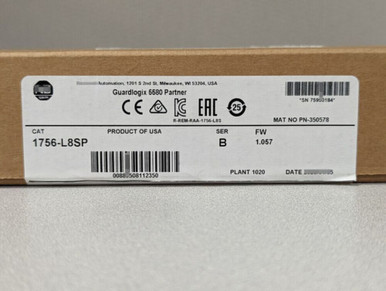 Allen-Bradley 1756-L8Sp Guardlogix 5580 L8 Safety Partner - SPW Industrial
