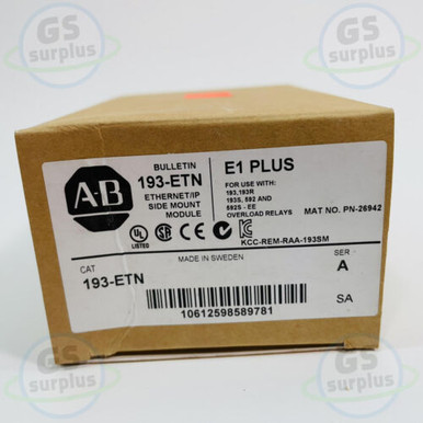 New Allen Bradley 193-Etn Ethernet Ip Side Mount Module 192 193R 193S ...