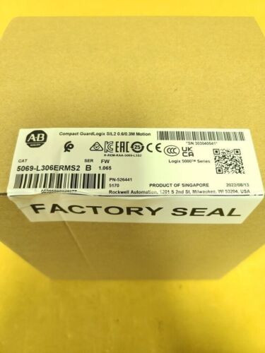 New Allen Bradley 5069-L306Erms2 Compact Guardlogix5380 Safety ...