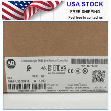 New Genuine New Allen Bradley 5069-L320Erm Compactlogix 5000 Controller ...