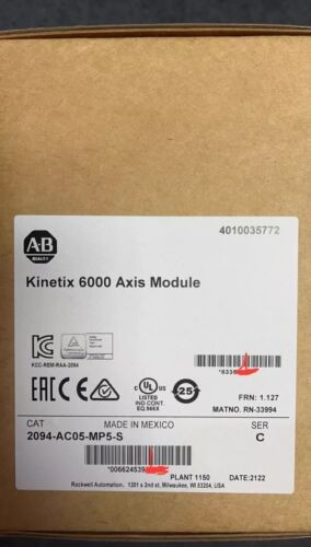 New Allen-Bradley 2094-Ac05-Mp5-S Ab Kinetix 6000 Integrated Axis ...