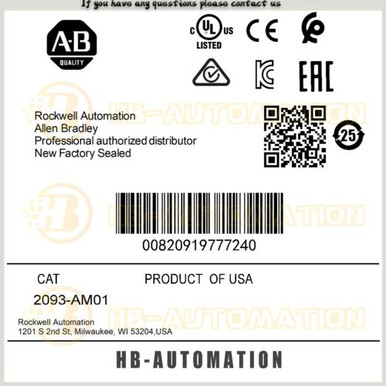 2093-Am01 Allen Bradley Kinetix 2000 Axis Module #Zypl - SPW Industrial