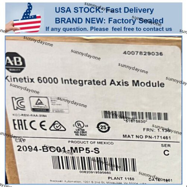 New Allen Bradley 2094-Bc01-Mp5-S Ser C Servo Drive 2094 Bc01 Mp5 S Us ...