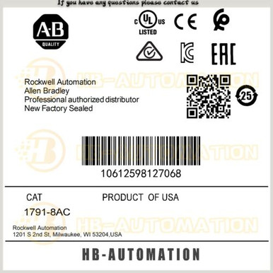 1791-8Ac Allen Bradley Block I/O 120V Ac 16 Point Module #Zypl - SPW ...