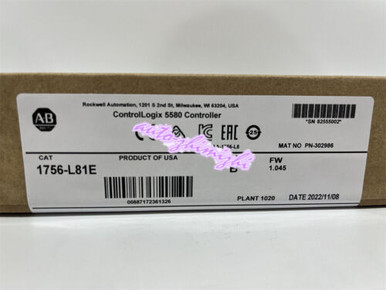 New Factory Sealed Allen Bradley 1756-L81E Controllogix 5580 Controller ...