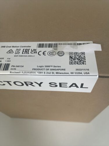 New Sealed Allen Bradley 5069-L330Erm Compactlogix 3Mb Enet Motion ...
