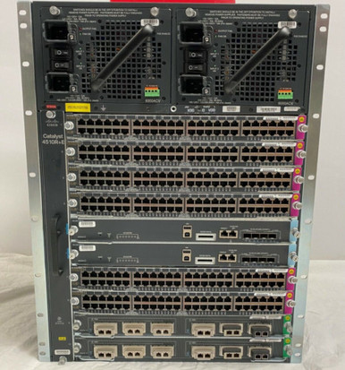 Cisco Catalyst Ws-C4510R+E 6X Ws-X4748-Upoe+E 2X Ws-X4606-X2-E Switch ...