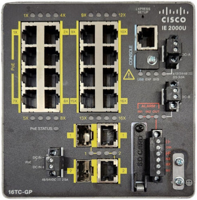Cisco Ie-2000U-16Tc-Gp Industrial Ethernet Switch With Poe+