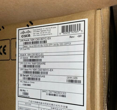 New Sealed N9K-C93180Yc-Ex Nexus 9300 With 48P 10/25G Sfp+ And 6P 100G ...