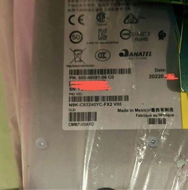 Cisco N9K-C93240Yc-Fx2 Nexus 9300 48X 10/25G 12X 100G Qsfp28 - No Box