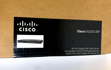 New Sealed Cisco Sg220-26P-K9 26 Port Poe+ Gigabit Switch - Same Day ...