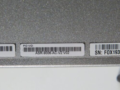 Cisco Asr-9006-Ac-V@ Chassis Asr9K-Ac-Pem-V2 Pwr-2Kw-Ac-V2 And One Fan-V03