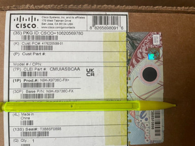 New Sealed Cisco Nexus N9K-X9736C-Fx 36 Port 100G Nx-Os Agg, Aci Spine ...