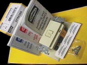 Hubbell GFR53501, ground fault device, ivory, faceless circuit guard ...