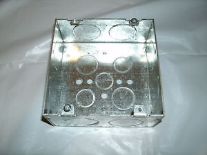 Square Metal Knockout Box 4-11/16 2-1/8 Deep 1 Knockout (Box of 20 ...
