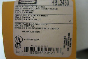 4 NEW HUBBELL HBL2430 TWIST LOCK RECEPTACLE - SPW Industrial