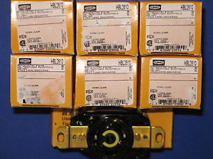 HUBBELL HBL2610 TWIST-LOCK RECEPTACLES 30 AMP 125V 7 NIB MADE IN USA ...