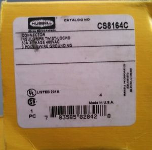 Hubbell CS8164C TWIST-LOCK Nylon Connector Body 3 Pole, 4 Wire, 50 Amp ...