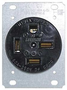 LEVITON 8460 Receptacle, High Amp, 15-60R, 250V 3 Phase - SPW Industrial
