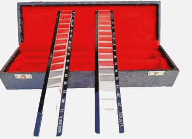 New Prism Bar Set Horizontal & Vertical Prism Bars with Case Ophthalmic