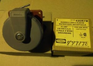 Hubbell 430R7W 30 Amp Pin And Sleeve Receptacle - SPW Industrial