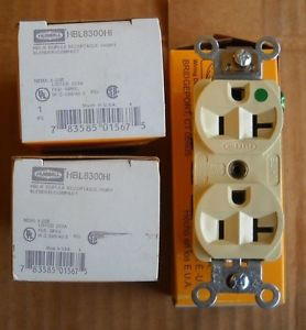 10 Nib Hubbell Hbl8300Hi 20 Amp 125V Hospital Grade Ivory Duplex ...