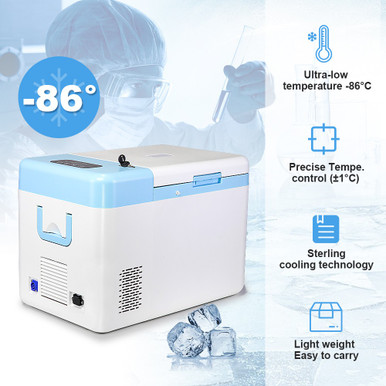 New 22L -86C Ultra-Low Temperature Freezer Lab Cryogenic Samples Flash