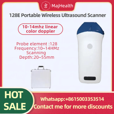 New 128E Portable Wireless Ultrasound Scanner 10-14mhz linear color doppler
