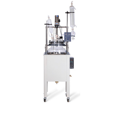 New Lab 100L Single-Layer Glass Reactor with Heating Bath Condenser ...