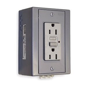 Din Rail Utility Box, 15A, Gfci, Gray - SPW Industrial