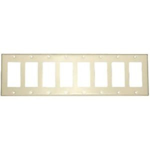 Decora Switch 8-Gang Plate White 80408-W Leviton Mfg Decorative Switch ...