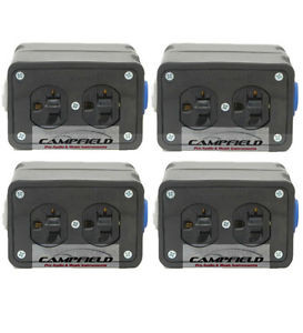 4Pk Powercon Rubber Quad Box Power Distribution Twist-Lock Distro Link ...