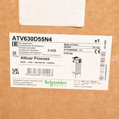 Schneider Atv630d55n4 Variable Frequency Drive - New - SPW Industrial