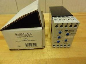 Macromatic Phase Monitor Relay, PMDU Ser. B, Time Delay, unbalance, 208 ...