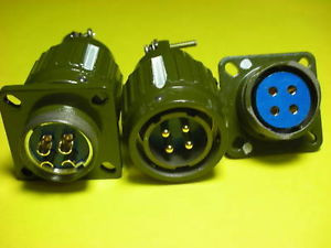 20,Military Gold 4-Pin Twist Male/Female Connector,4PM - SPW Industrial