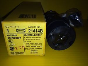 Hubbell Lock 21414B Locking Connector Nos 3 Pole 4 Wire Grounding 30A ...
