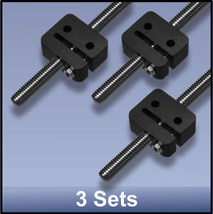 LOW-COST 595 MM CNC STAINLESS STEEL M10 LEAD SCREW/DELRIN NUT -3 sets ...