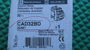 New Telemecanique Square D CAD32BD Control Relay 24V DC - SPW Industrial