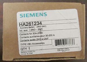 SIEMENS 2 NO 2 NC Auxiliary Contact Switch 30-200Amp HA261234 - SPW ...