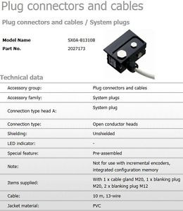 Sick Scanner System Plug - SPW Industrial