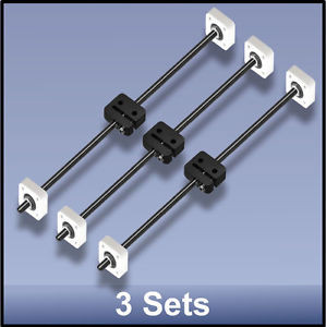 CNC STAINLESS STEEL M8 395 MM LEAD SCREW/DELRIN NUT/BEARING ASSEMBLY ...