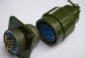50 Military Gold 4-Pin Male Female Circular Connector,F4P Oo - SPW ...