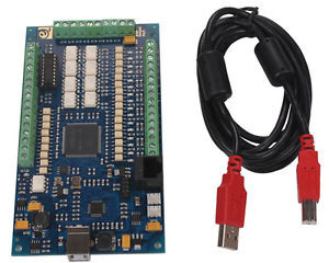 CNC 4 Axis USB Motion Controller Card E-CUT Mach3 Interface Breakout ...