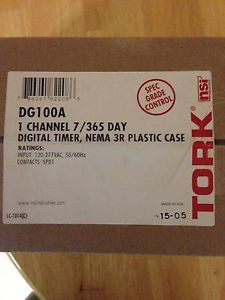Tork DG100A Digital Multi-Purpose Time Switch, 7 Day 1 Channel, 120V, DPDT