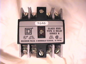 1 NEW SQUARE D TYPE X RELAY X080 CLASS 8501 SERIES A FORM 9646